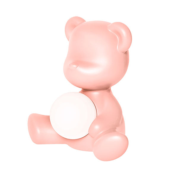 Teddy Girl Lamp With Rechargeable Led - Pink